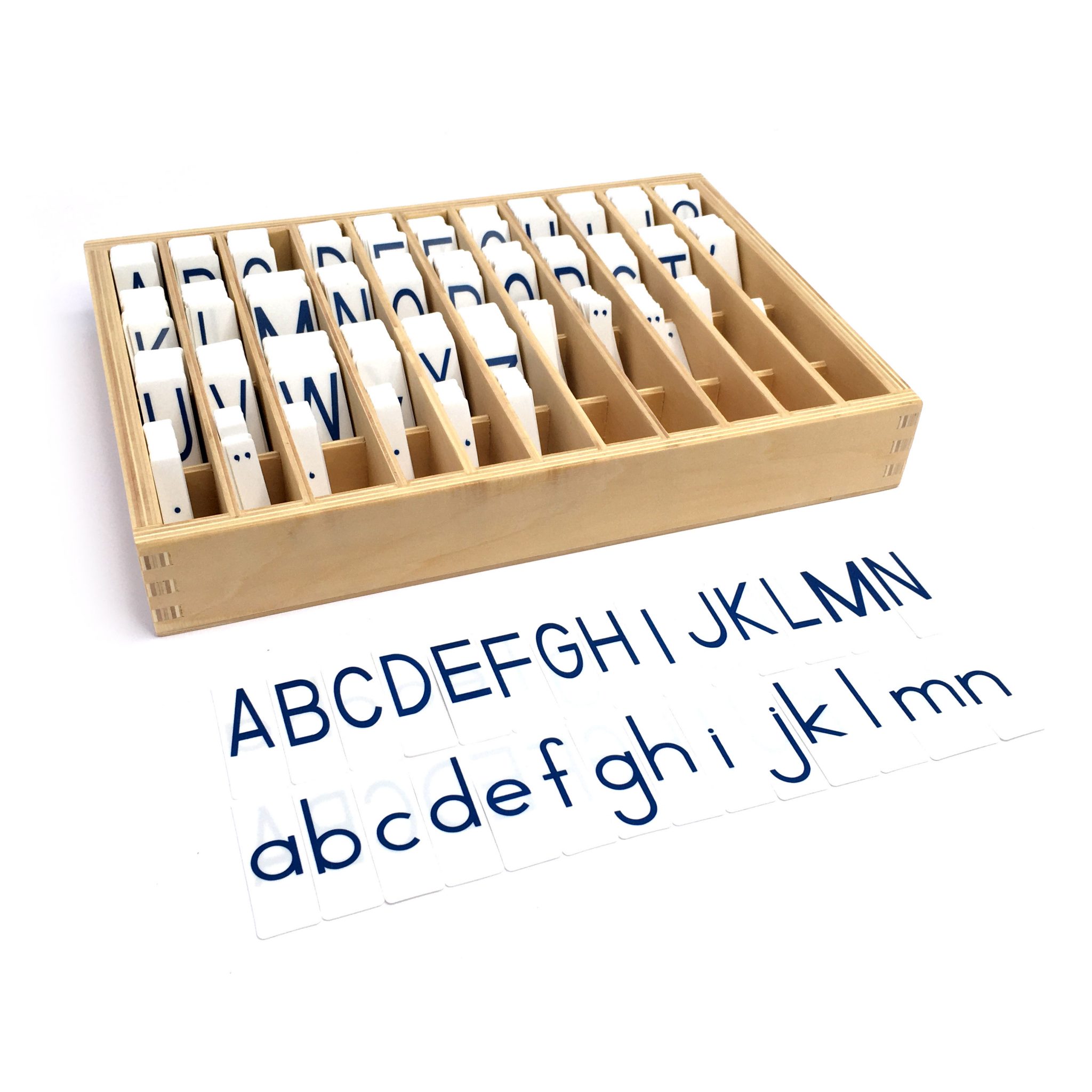 Printed Alphabet - Blue with Box - Childrens House