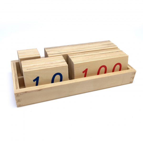 Small Wooden Number Cards with Box - 1 to 9000 - Childrens House