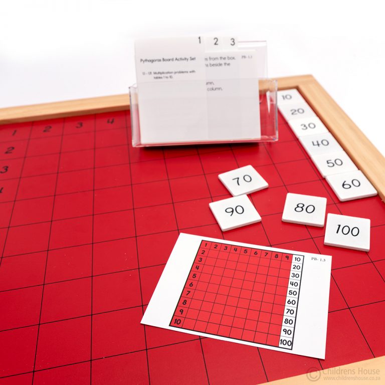 Pythagoras Board Activity Set - Childrens House - for multiplication tables