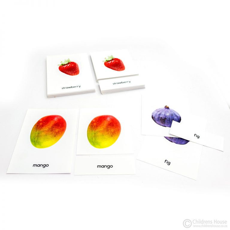 Fruit 3 Part Cards - Childrens House Montessori Materials - Name the ...