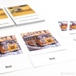 Land Transport - 3 Part Cards - Set 1 - Childrens House - learn new words