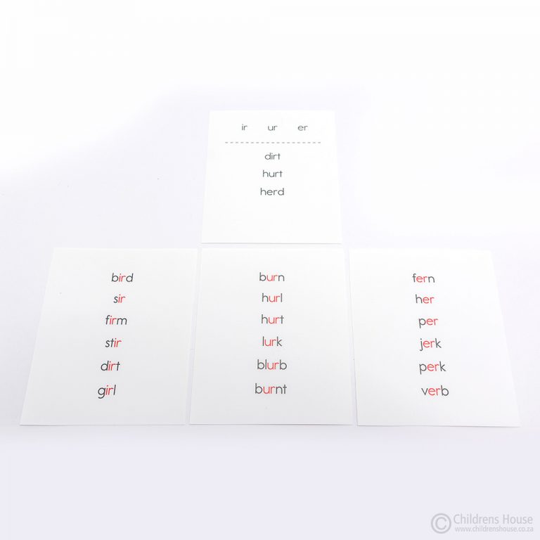 The Montessori Green Reading Series - Childrens House - master words