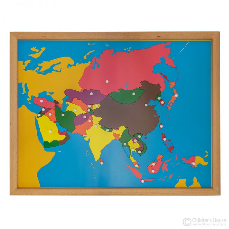 Asia Puzzle Map - Childrens House Montessori Materials