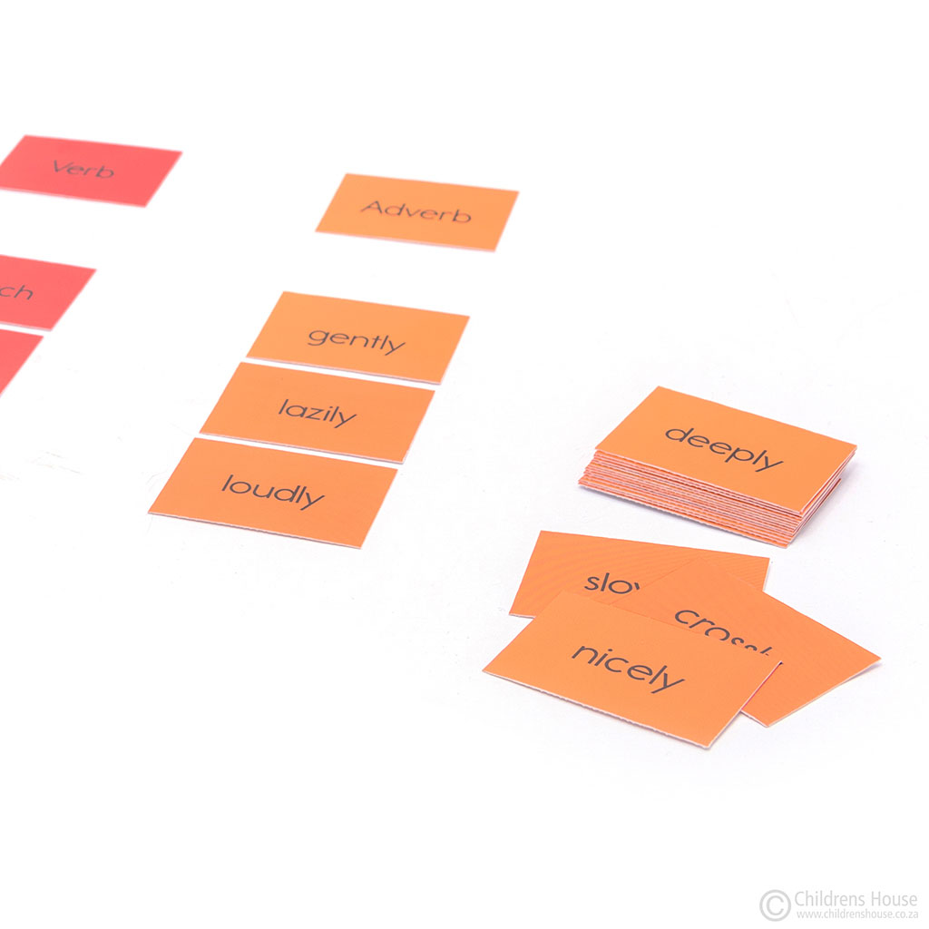 Logical Adverb Game - Childrens House Montessori Materials - sort and ...