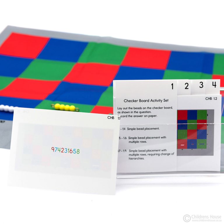 Checker Board Activity Set - Childrens House Montessori Materials ...