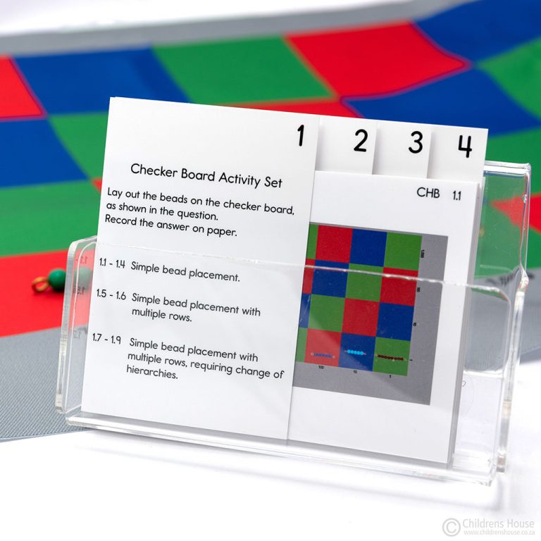 Checker Board Activity Set - Childrens House Montessori Materials ...