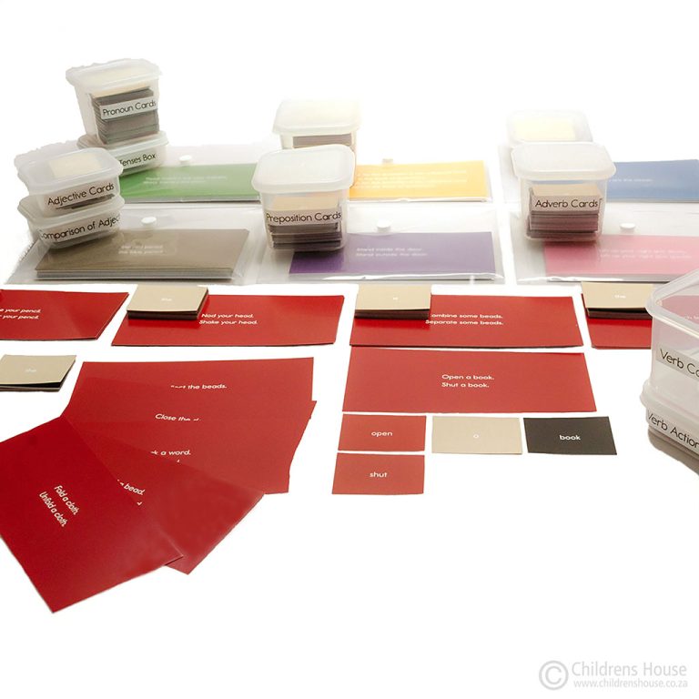 The Printed Grammar Cards - Childrens House Montessori Materials