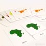 Continent 3 Part Cards - Childrens House also known as classified cards